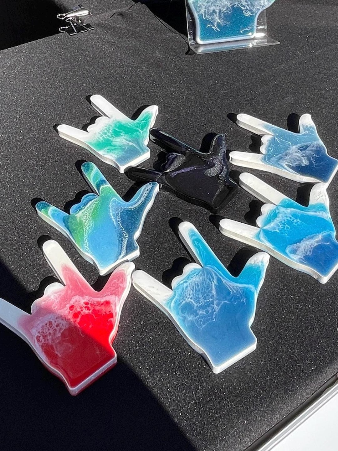 13cm Sign Language “I Love You” Resin Artwork – Mini Galaxy & Custom ...