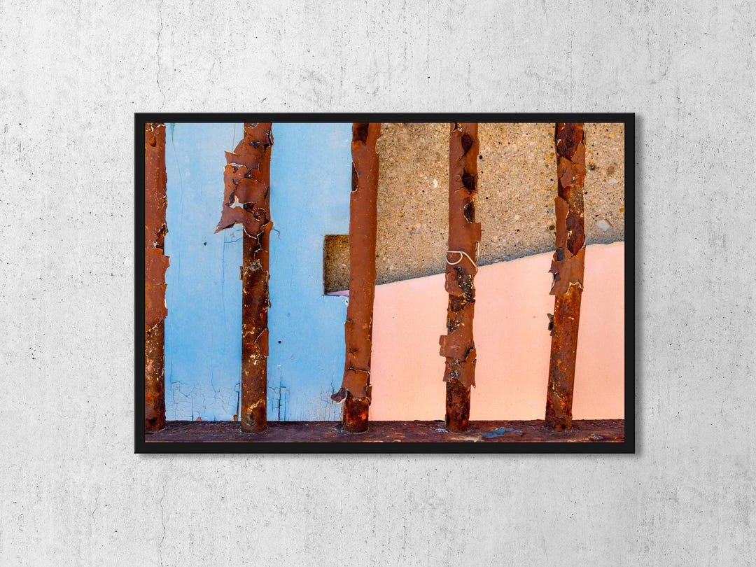 Fading Barriers - Photography Print, Abstract Rustic Wall Art, Chicago ...