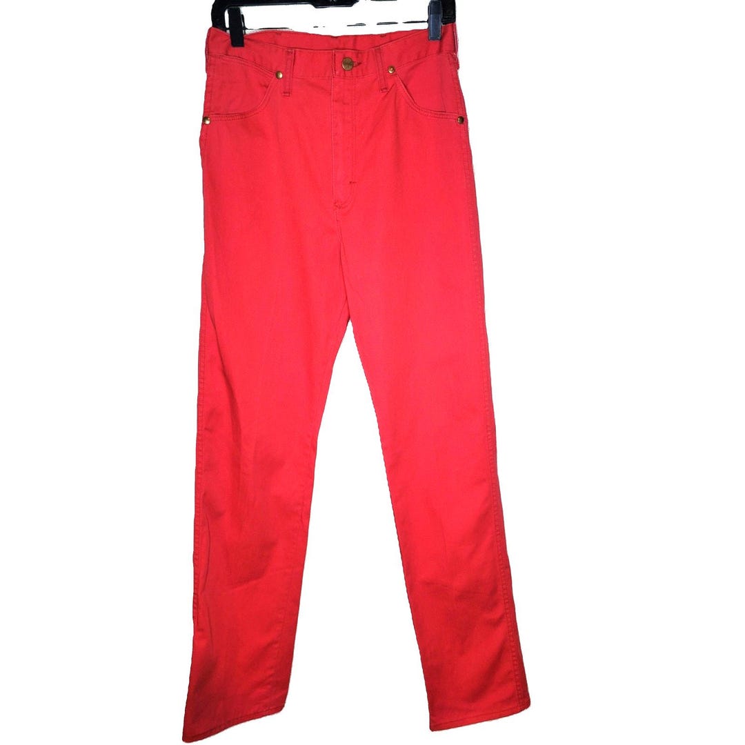 Wrangler Vintage Red Denim Jeans 31x36 - Etsy