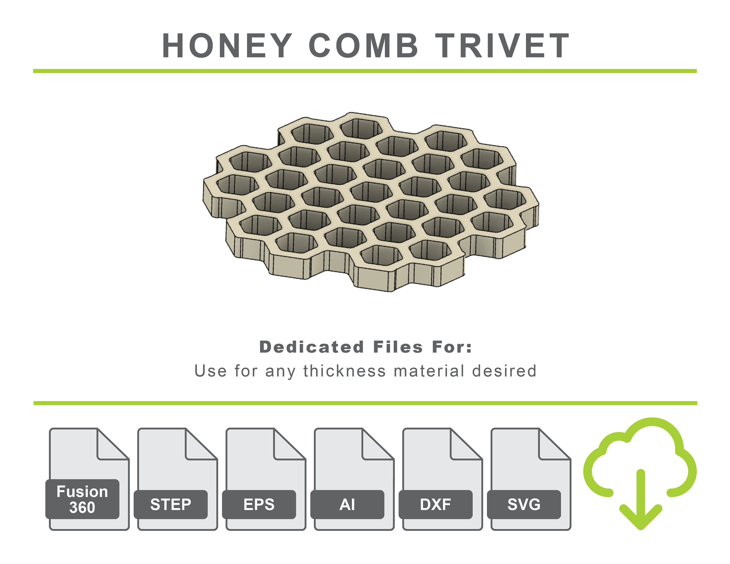 Honey Comb Trivet CNC Router Files, CNC Router Your Own Honey Comb ...