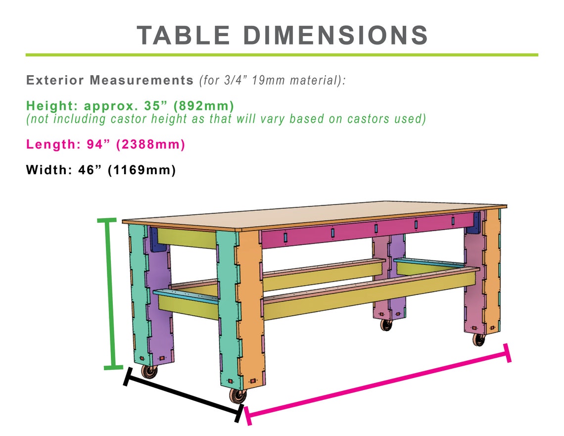 4x8 Workbench Table CNC Table Files Workbench Plans Fusion - Etsy