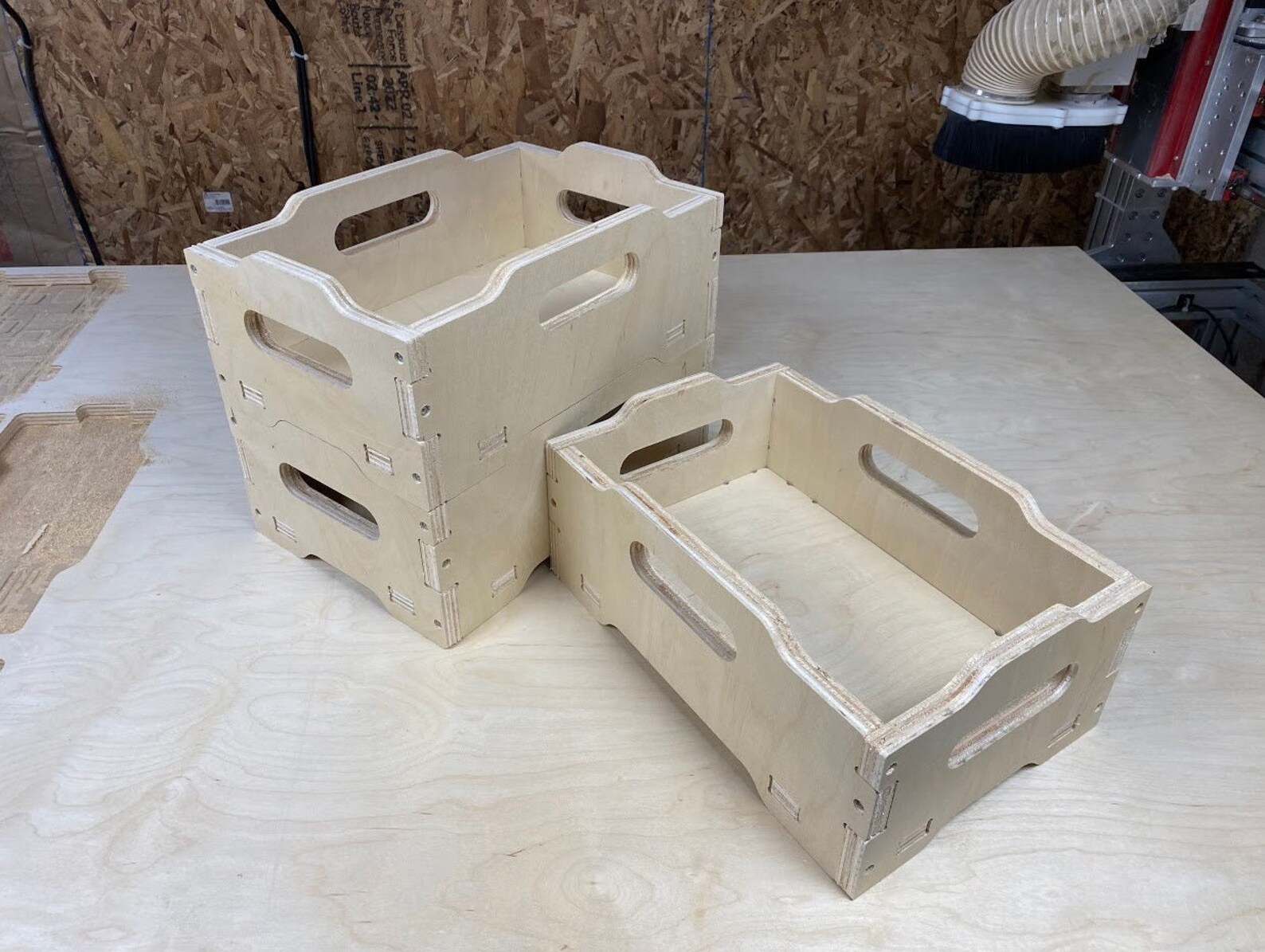 Stackable Storage Crate Box CNC Router Files, DIY Stacking Plywood ...