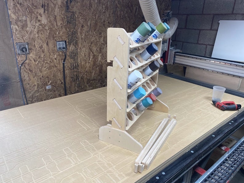 35 Can Spray Can Rack CNC Router Design File Fusion 360 DXF - Etsy