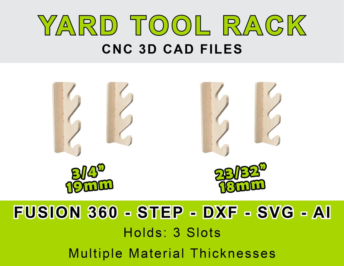 CNC Router Yard Tool Storage Rack Files, Shovel Rack Yard Tool Storage ...