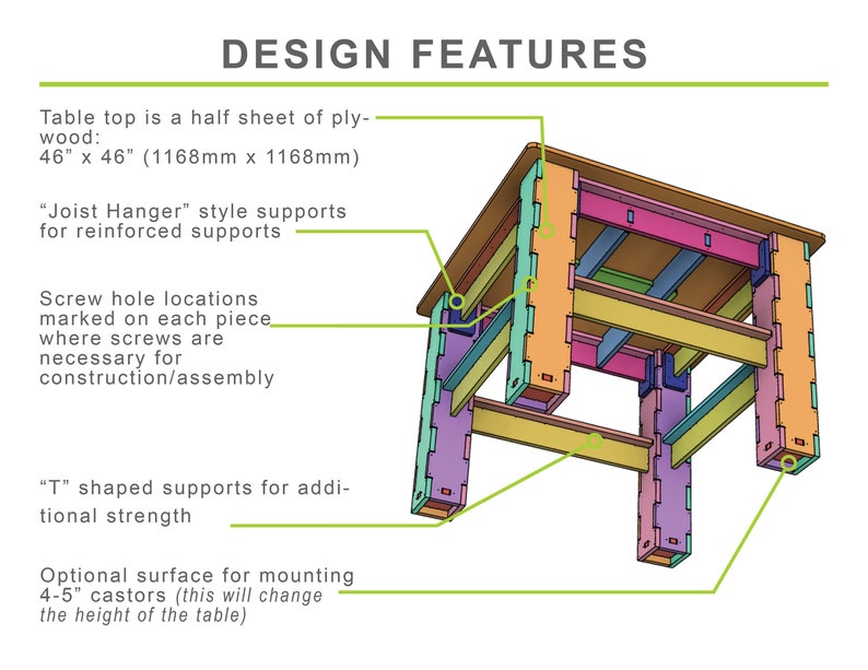 4x4 Workbench Table CNC Table Files Workbench Plans Fusion - Etsy