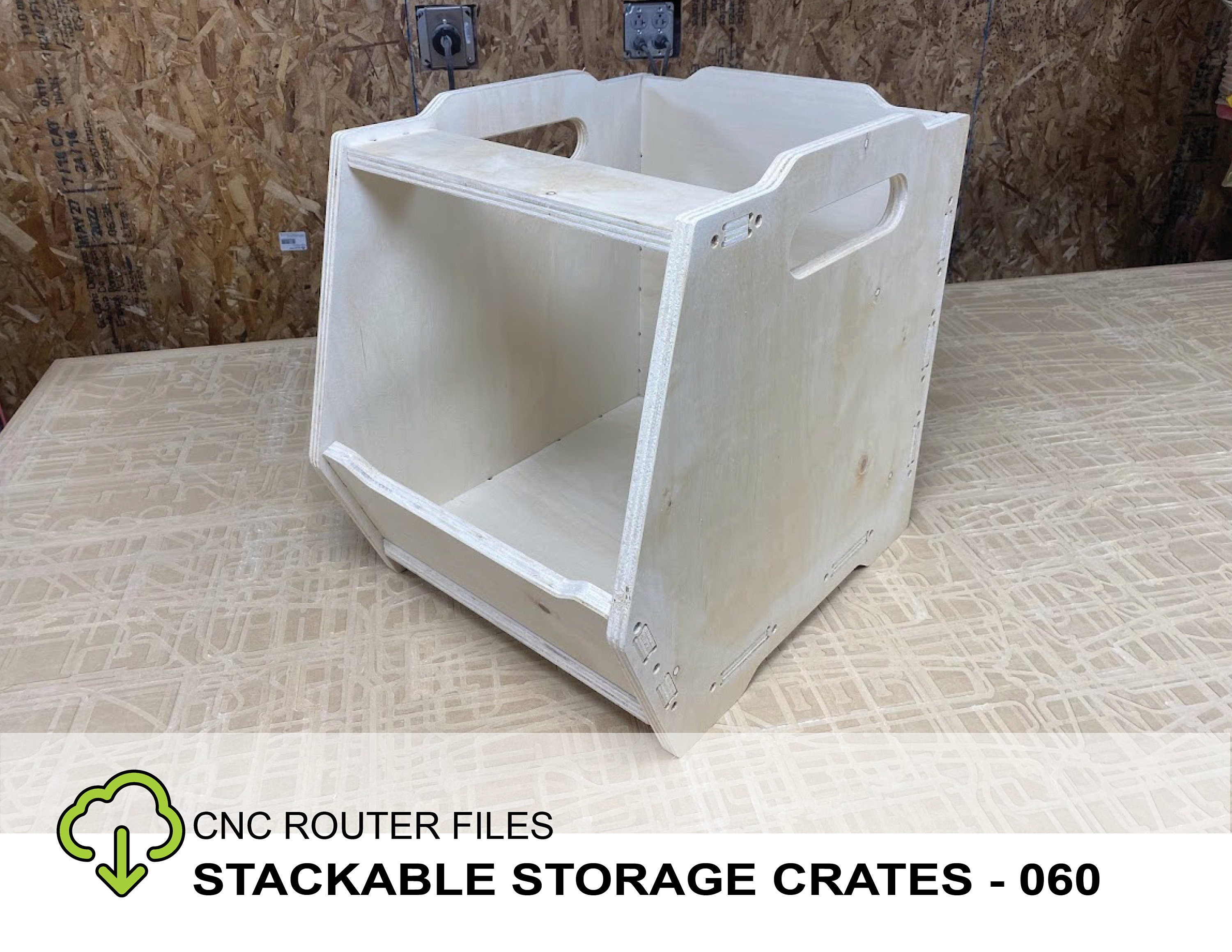 CNC Files for Wood Stackable Storage Bins - Modular Workshop Storage ...