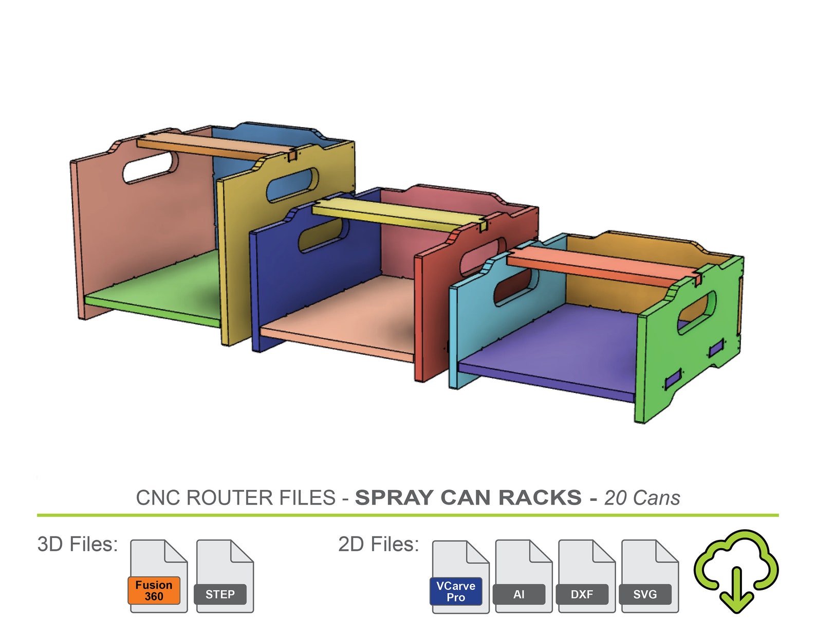 CNC Router Files Stackable Storage Box Boxes 3 Size Bundle - Etsy