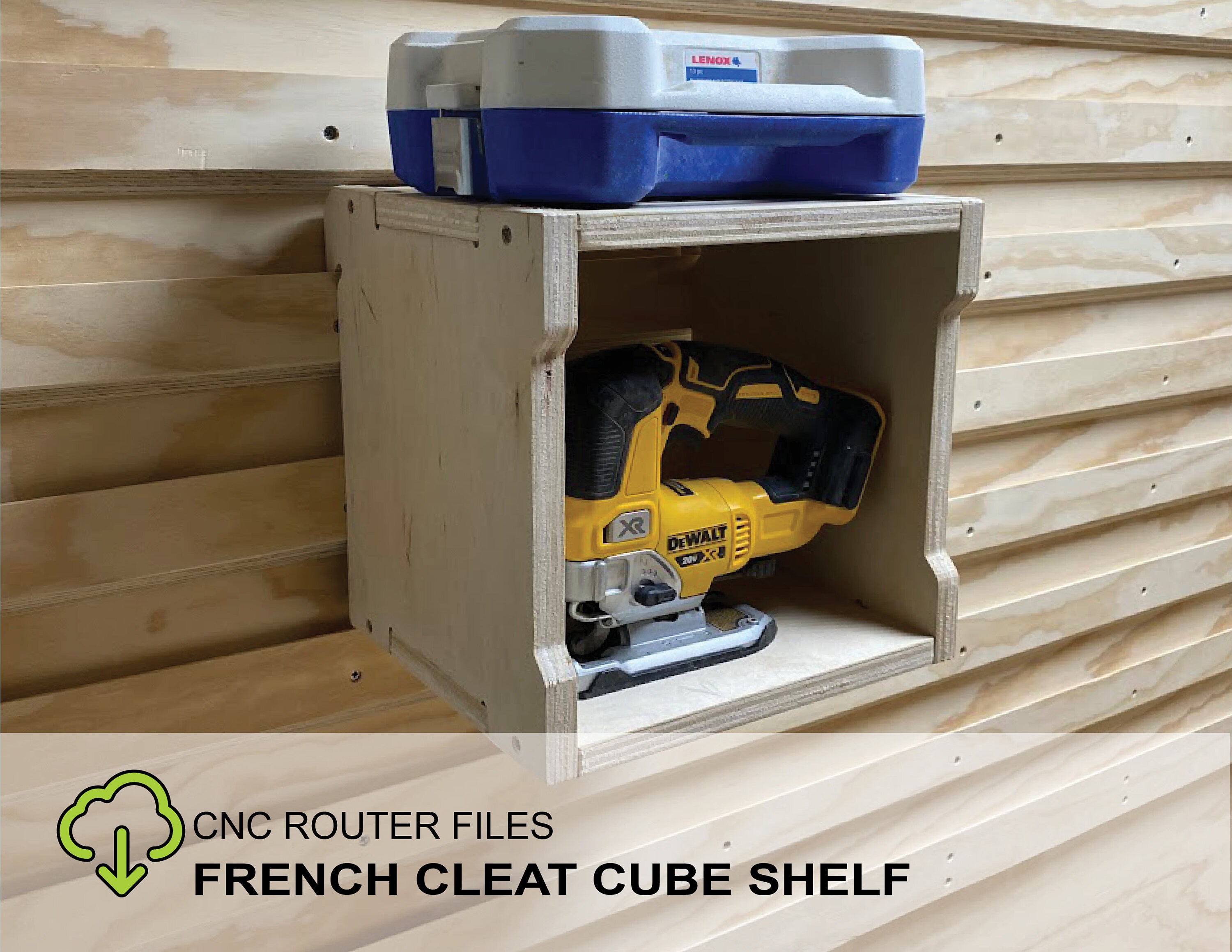 CNC Files for Wood French Cleat Cube Storage Shelf - French Cleat Wall ...