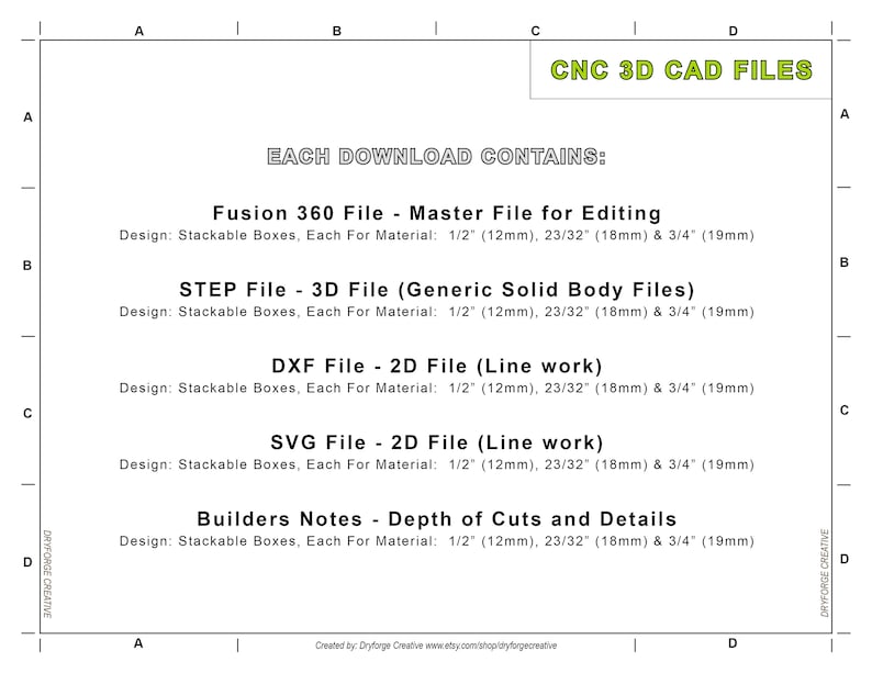Cnc Router Stackable Box Crate Files 5 Box Set Diy Modular Etsy