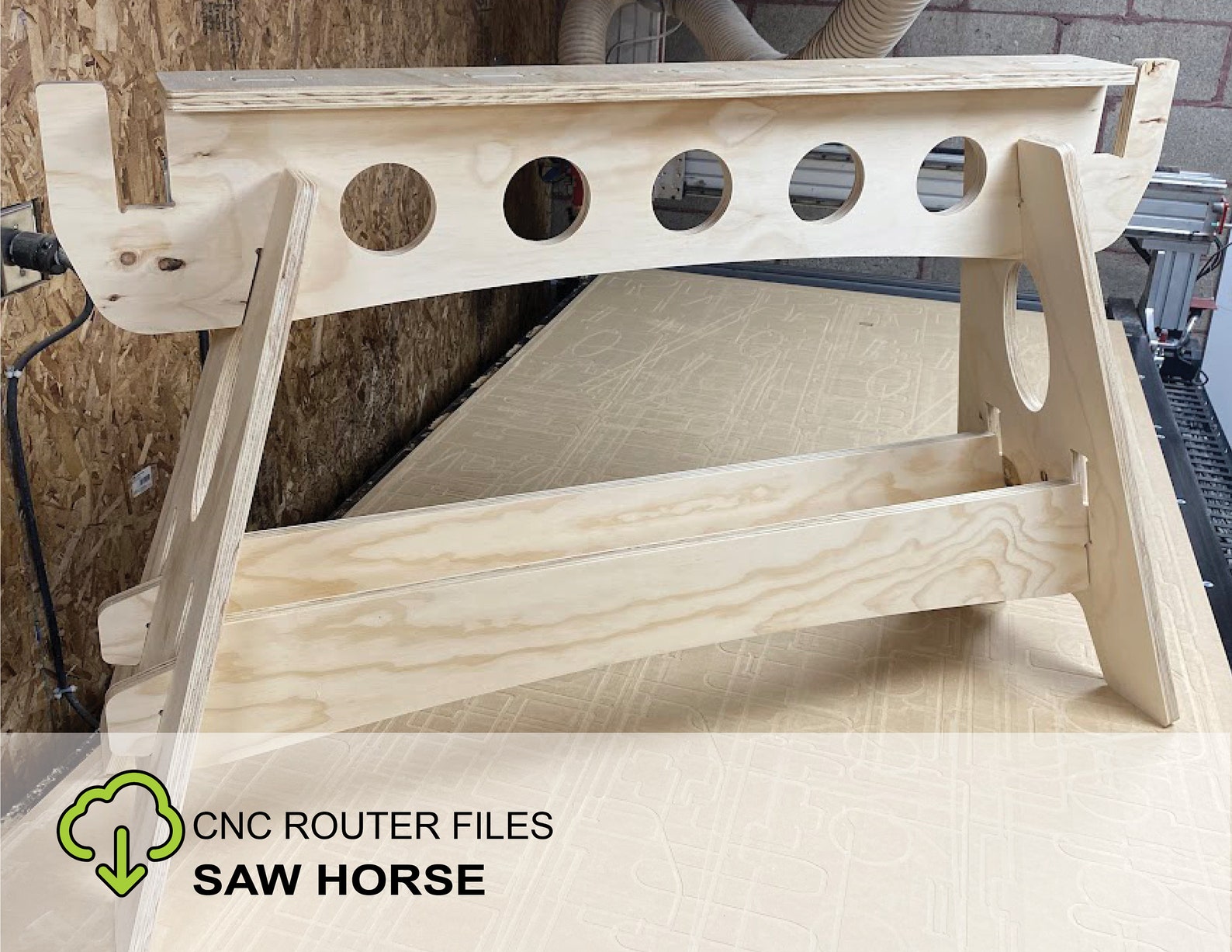 CNC Router Files Sawhorse, Knockdown Saw Horses CNC Files for Wood ...
