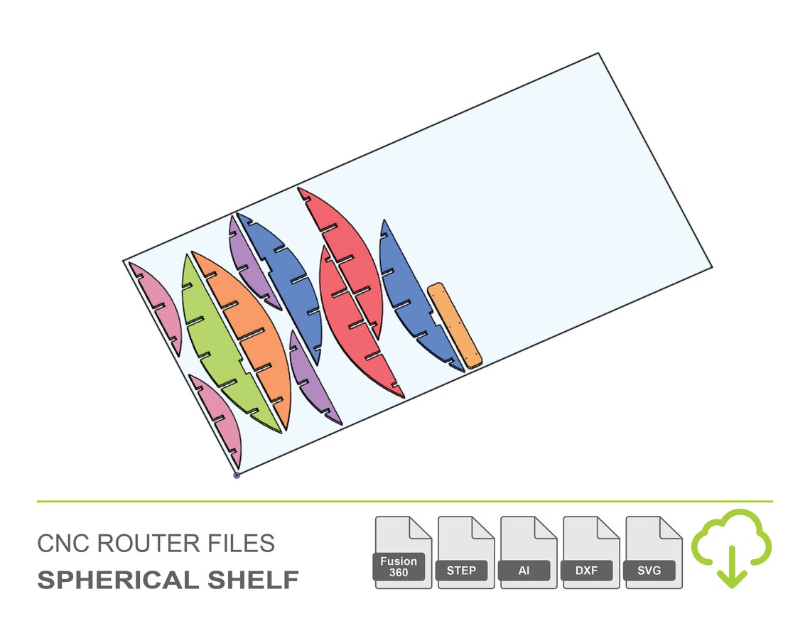 Spherical Wall Waffle Shelves Shelf CNC Files Woodworking - Etsy