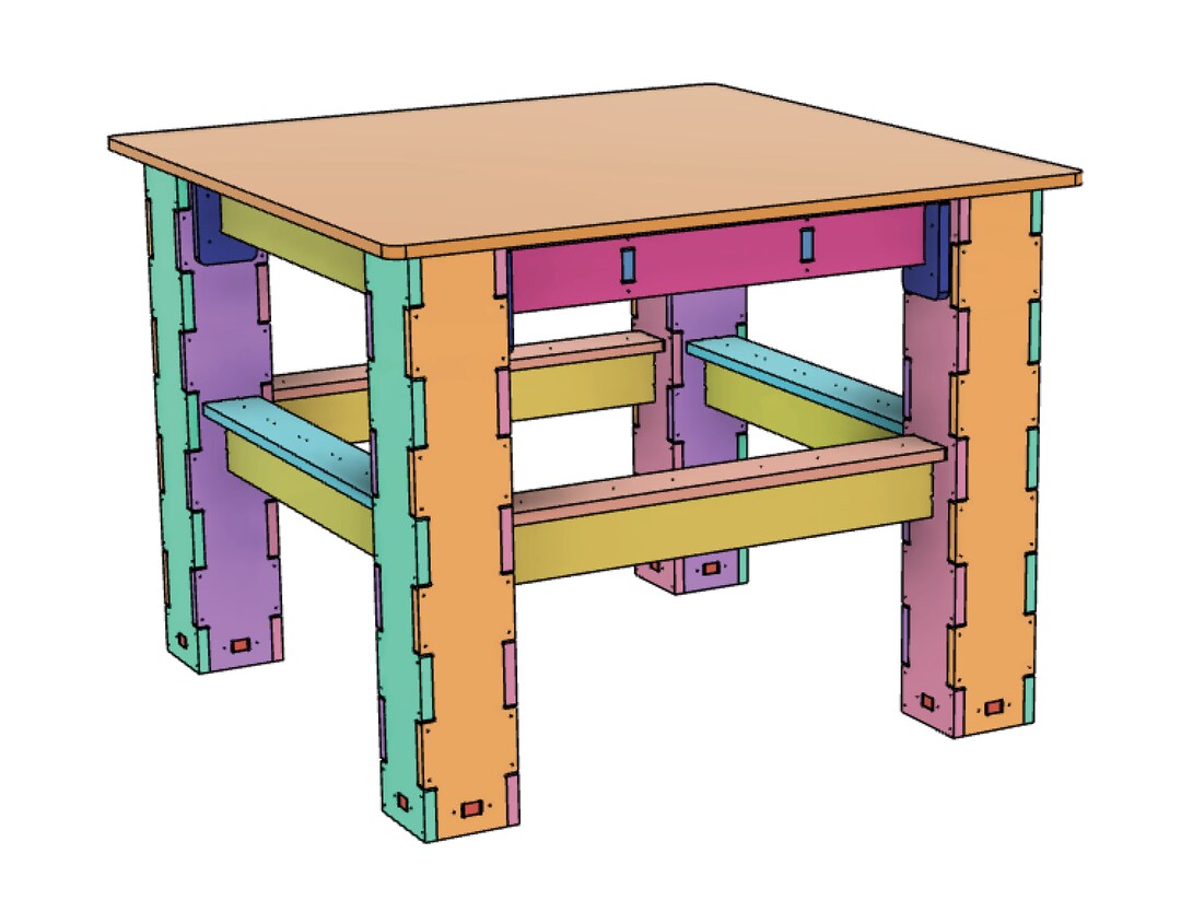 4x4 Workbench Table CNC Table Files , Workbench Plans, Fusion 360 STEP ...