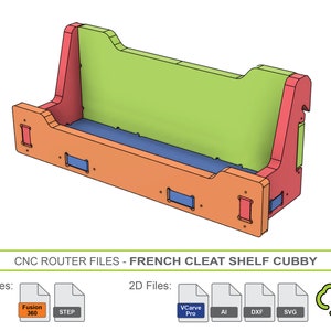 CNC Router Files French Cleat Shelf Cubby Rack - CNC Router Files Shelf ...