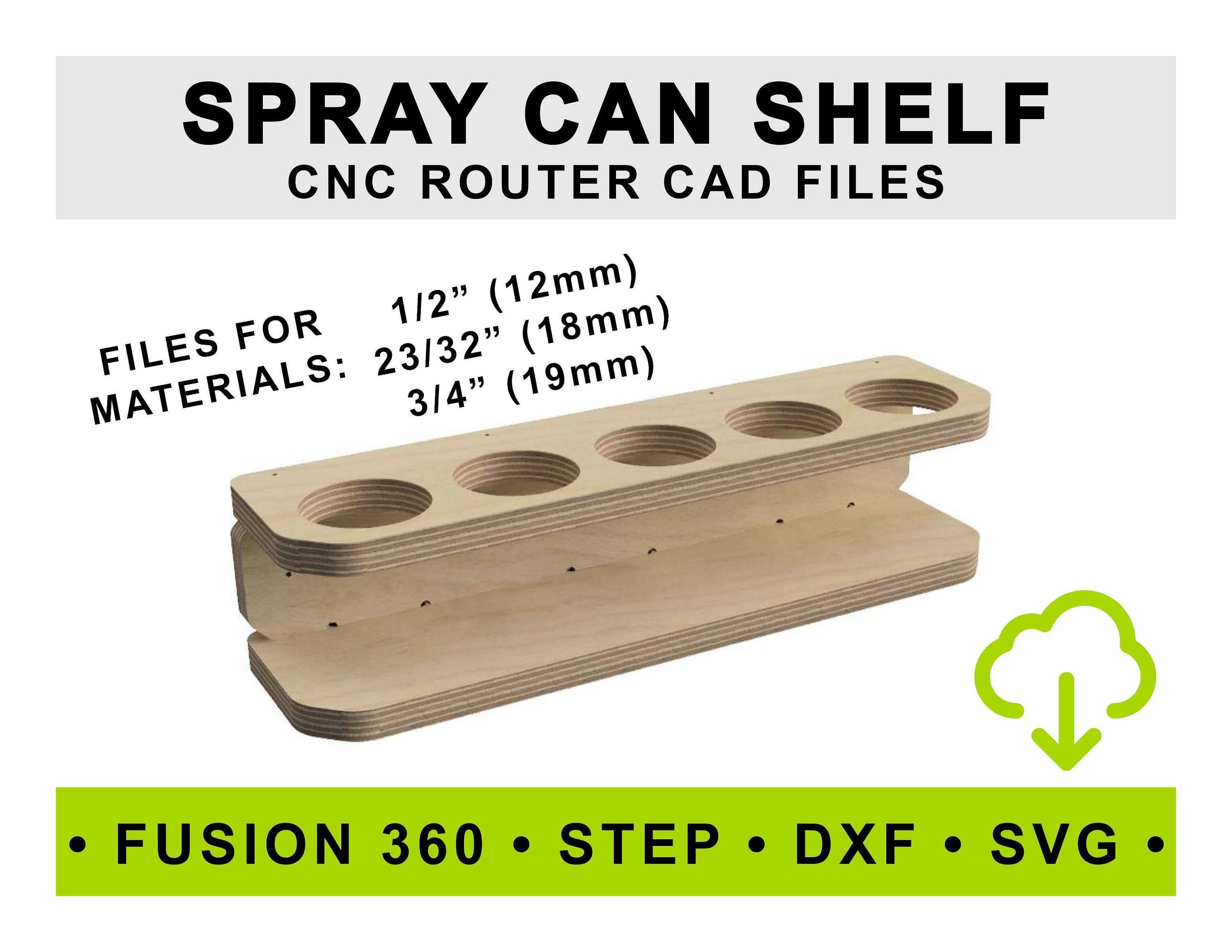 CNC Router Spray Can Rack Shelf Files Spray Paint Aerosol Can | Etsy