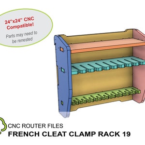 French Cleat Trigger Clamp Storage Rack Cabinet - French Cleat Wall CNC ...