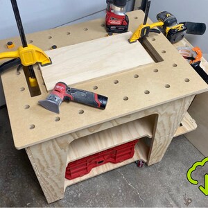 CNC Files for Wood Dog Hole Workbench Cart - Mobile Workshop Clamping ...
