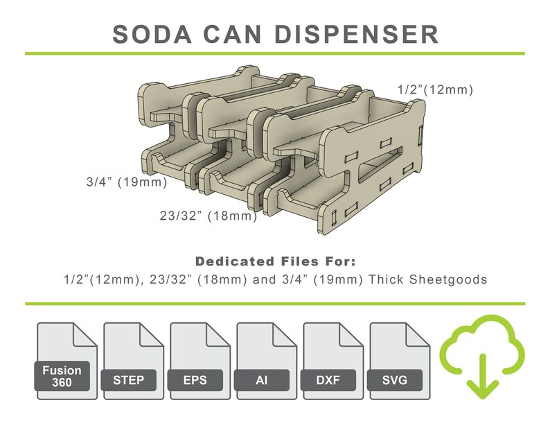 Soda Beer Can Dispenser Organizer CNC Router Files DIY Beer - Etsy