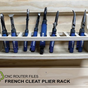 CNC Files for Wood French Cleat Plier Holder SVG - French Cleat Wall ...