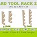CNC Router Yard Tool Storage Rack Mounted to 2x4 Files, Shovel Rack ...