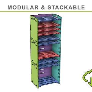 CNC Router Files Modular Storage Shelf for Packout Tool Boxes, CNC ...