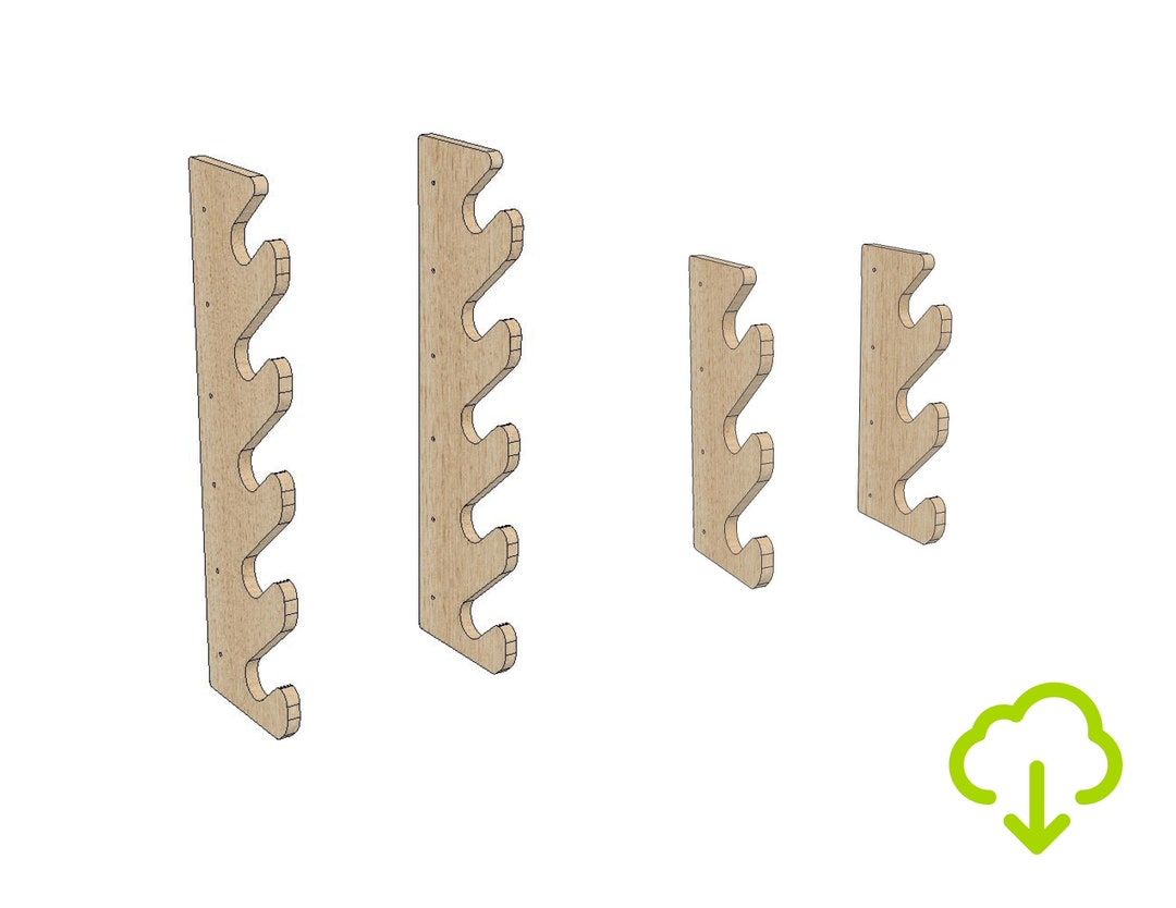 CNC Router Yard Tool Storage Rack Mounted to 2x4 Files, Shovel Rack ...