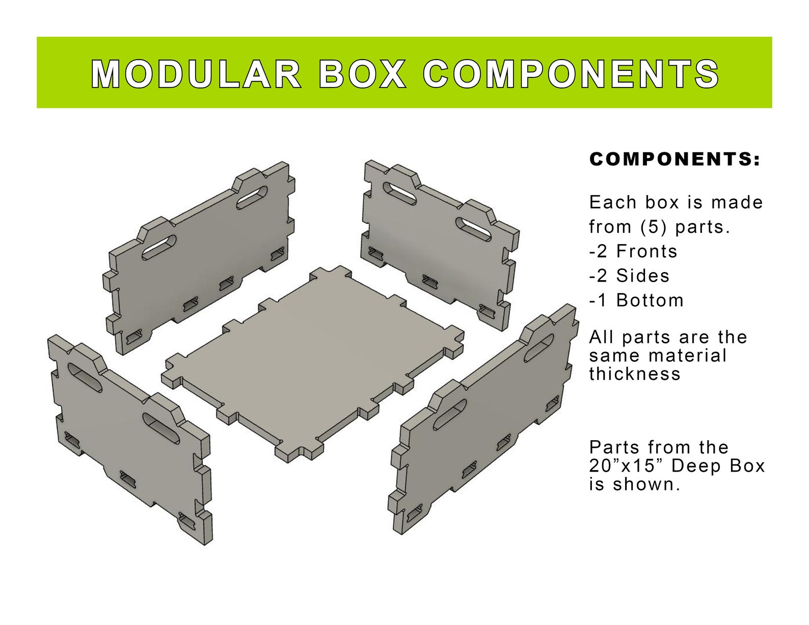 Cnc Router Stackable Box Crate Files 5 Box Set Diy Modular Etsy