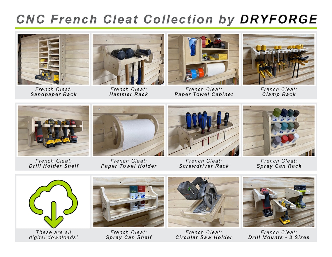 CNC Router Files French Cleat Drill Holder Cabinet With Organization ...