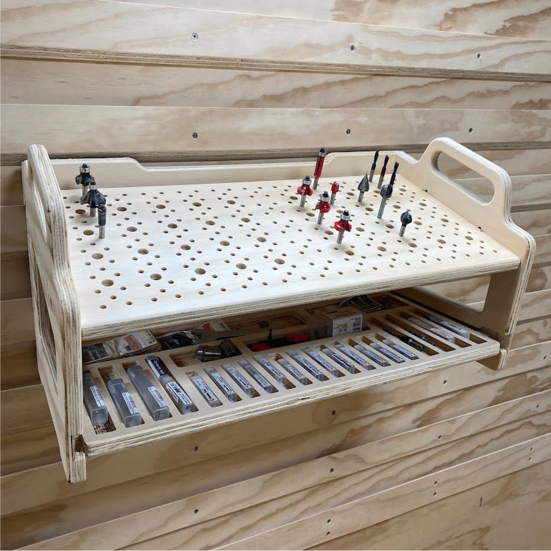 CNC Router Files French Cleat Router Bit Holder Rack, Drill Bit ...