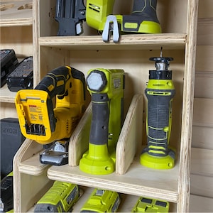 Ryobi Cordless Tool Battery Rack CNC Router Project Files. French Cleat ...