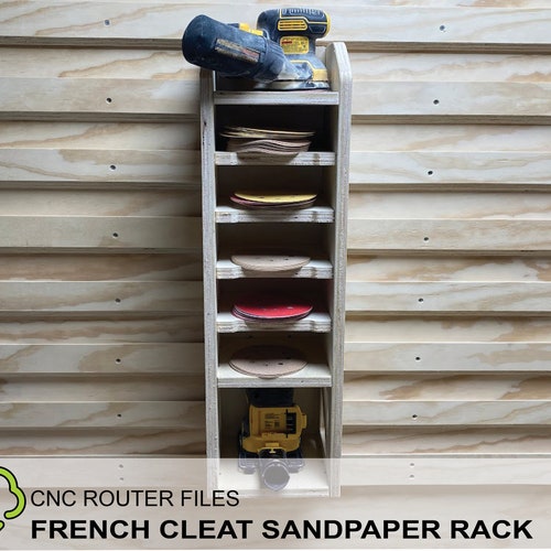 CNC Files for Wood French Cleat Sandpaper Storage Organizer - Etsy