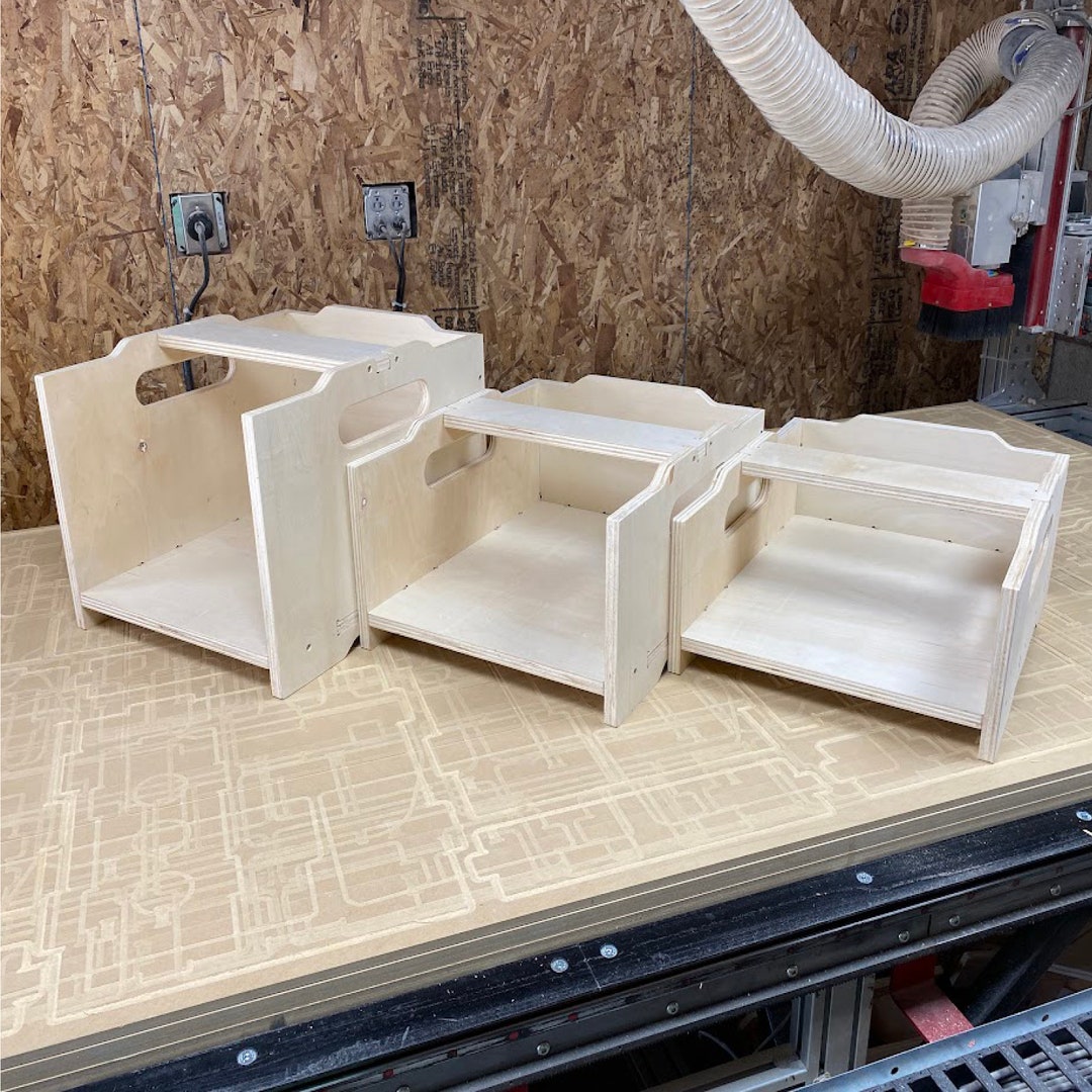 CNC Router Files Stackable Storage Box Boxes- 3 Size Bundle - Etsy