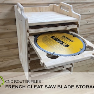 CNC Router Files French Cleat Saw Blade Holder Rack, Miter Saw Blade ...