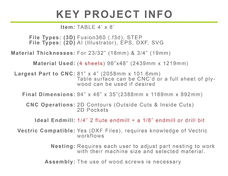 CNC Files for Wood Worktable Workbench Table File - Etsy