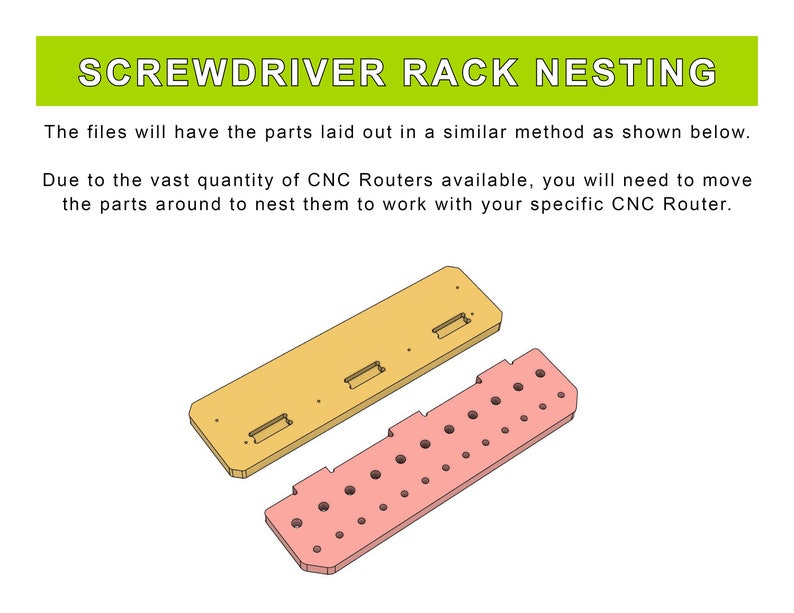 CNC Router Screwdriver Rack Files, Screw Driver Tool Organizer, 3D CAD ...