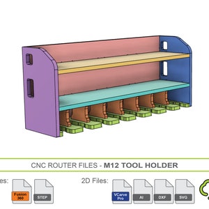 CNC Router Files M12 Tool Holder for Milwaukee M12 Tools, CNC Files for ...