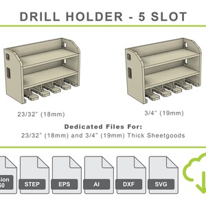 Drill Holder CNC Files Download for CNC Router, CNC Router Your Own ...