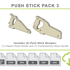Saw Handle Push Stick Pack 3 CNC Router Files, Pack of Multiple Saw ...