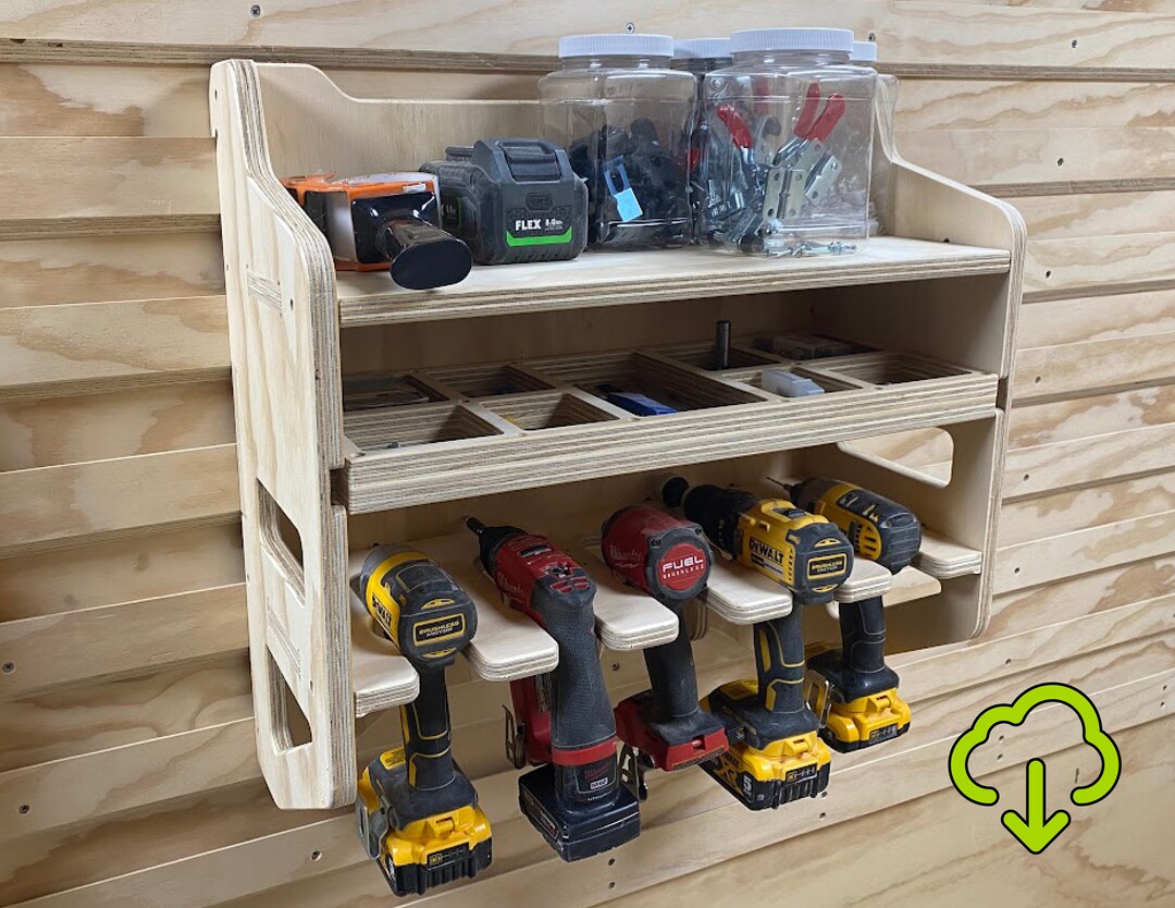 CNC Router Files French Cleat Drill Holder Cabinet With - Etsy