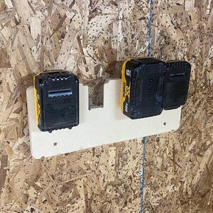 Wall Mounted Battery Holder for Dewalt 20v SVG DXF CNC Router Files ...