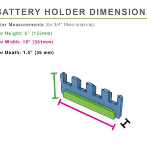 Wall Mounted Battery Holder for Dewalt 20v SVG DXF CNC Router Files ...