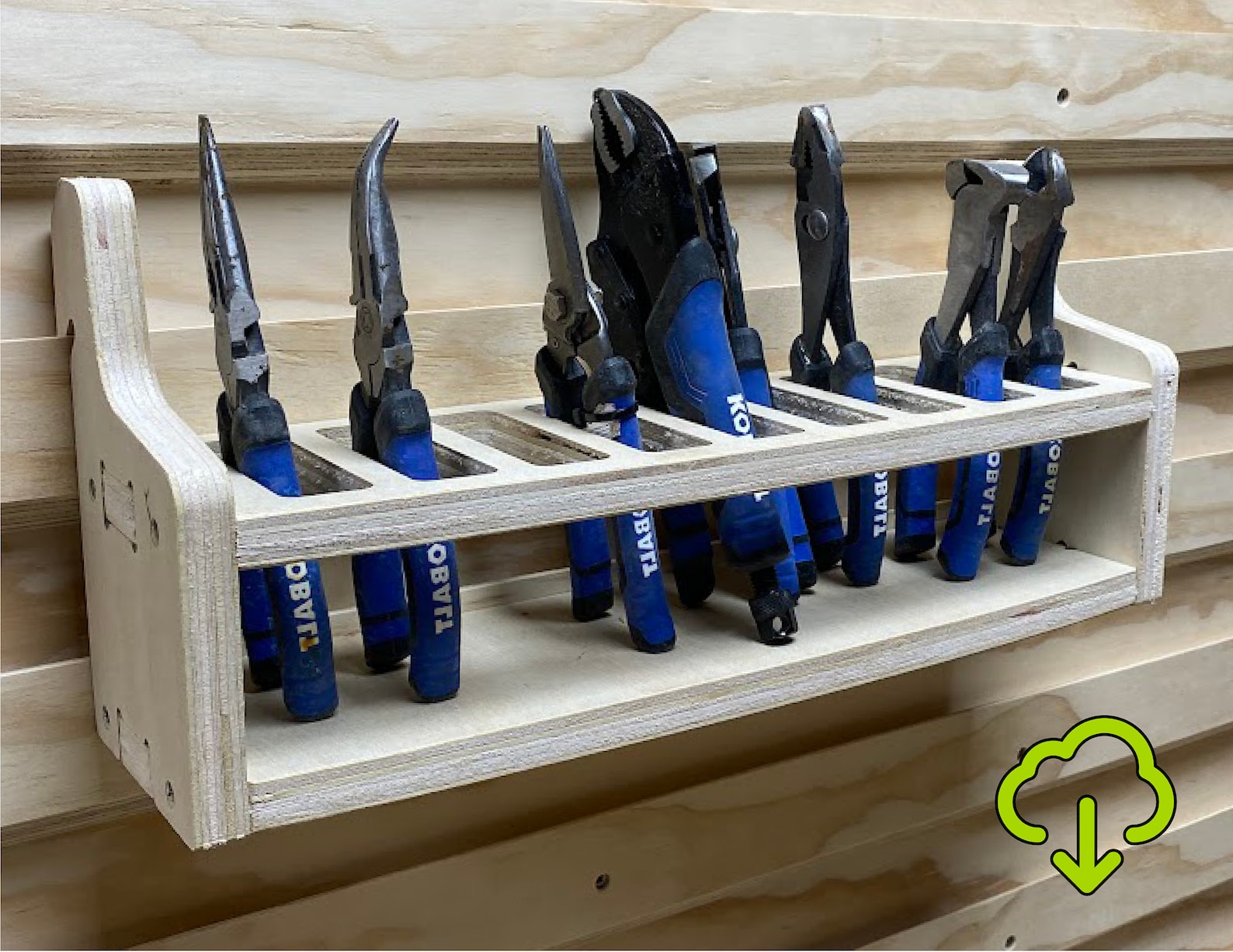CNC Files for Wood French Cleat Plier Holder SVG - French Cleat Wall ...