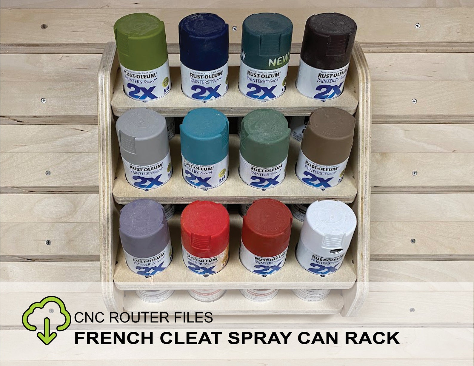 CNC Files for Wood French Cleat Spray Can Rack Holder French - Etsy