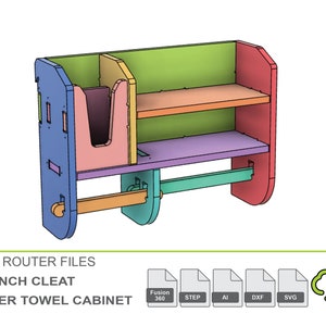 CNC Files for Wood French Cleat Paper Towel Glove Storage - Etsy Australia