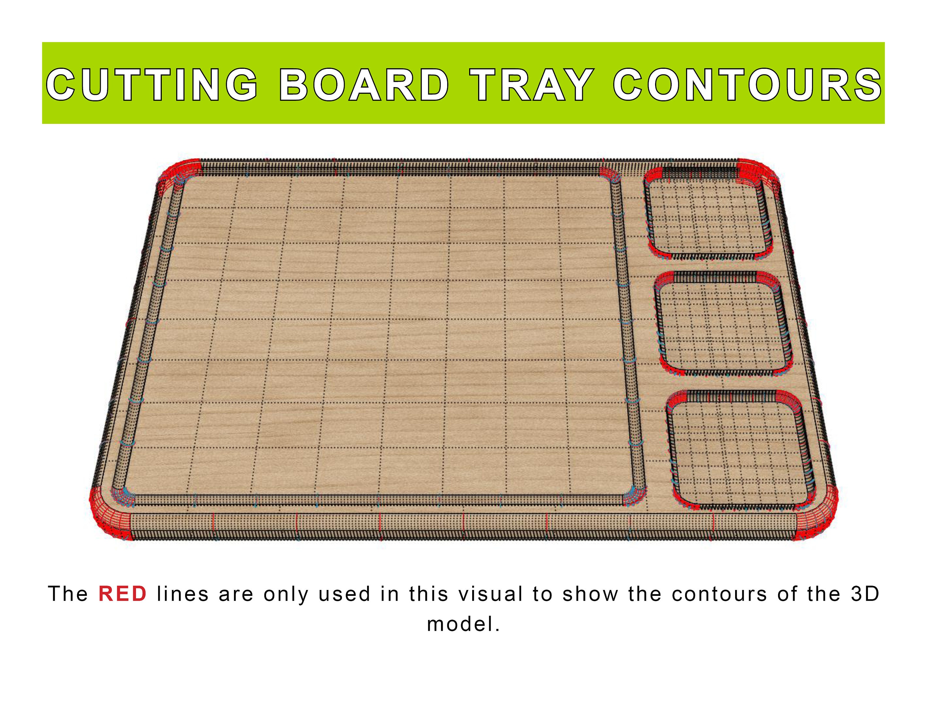 CNC Router File Cutting Board Tray Serving Tray 3D Model - Etsy