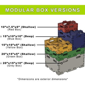 CNC Router Stackable Box Crate Files, 5 Box Set, DIY Modular Plywood ...
