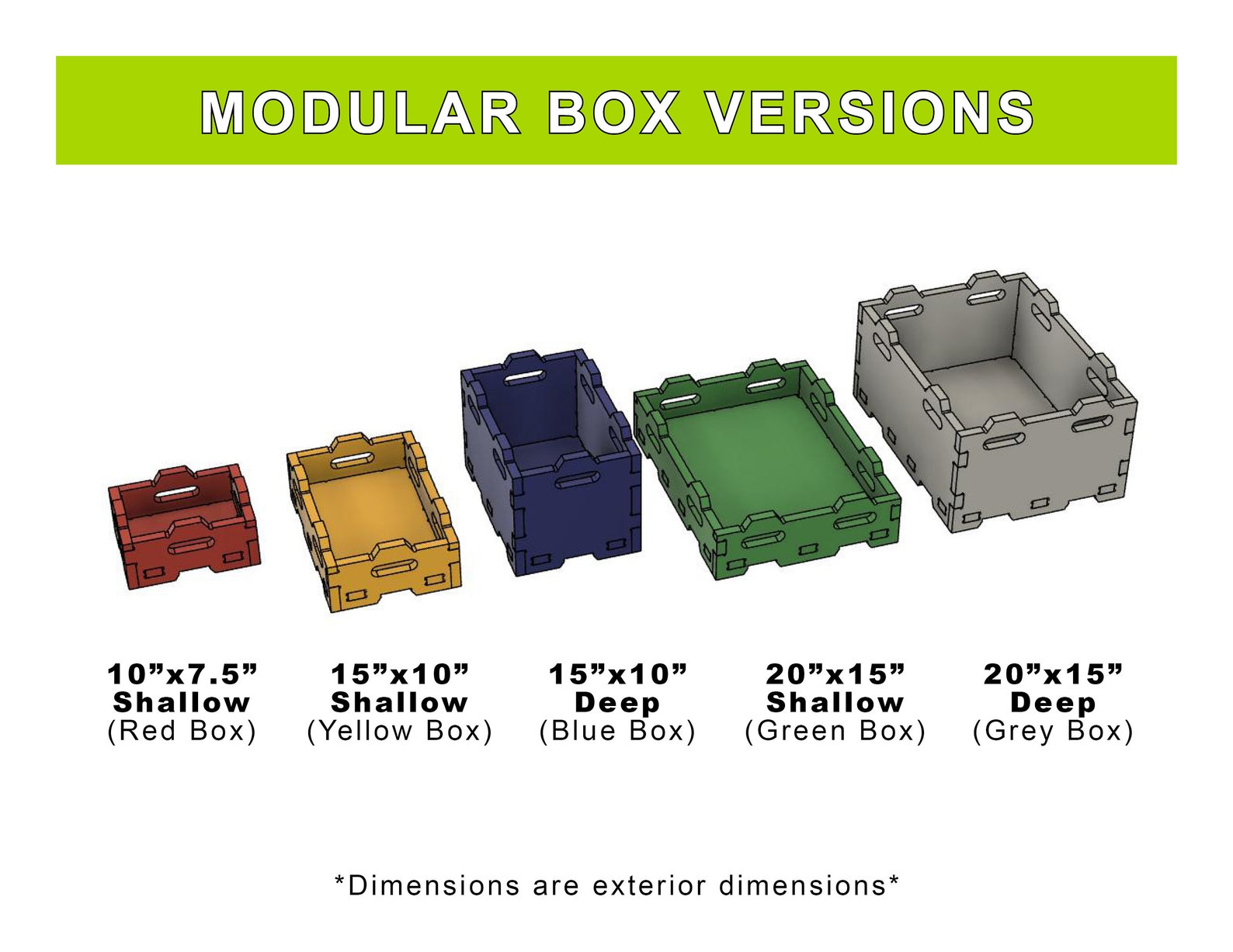 CNC Router Stackable Box Crate Files 5 Box Set DIY Modular - Etsy