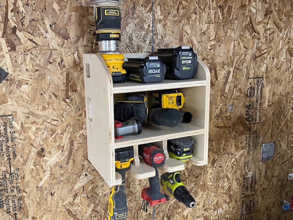 3 Slot Drill Holder Charging Station CNC Files Power Tool - Etsy