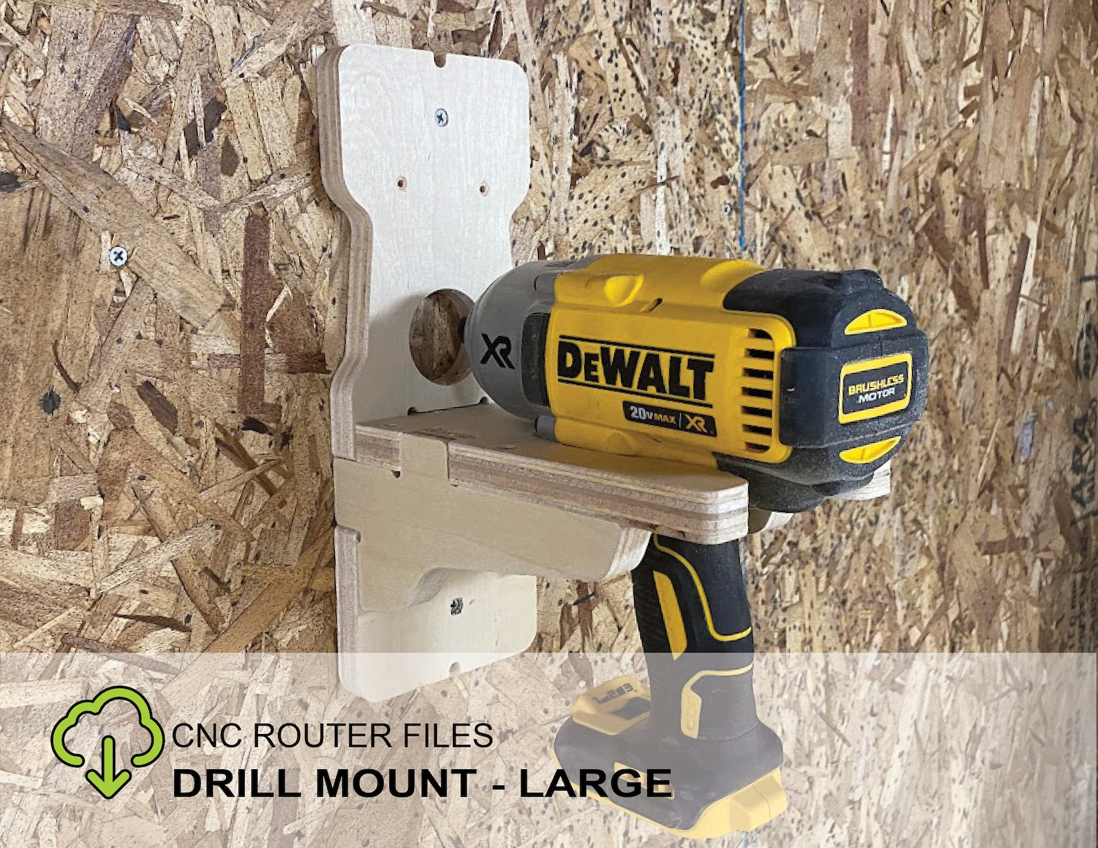 CNC Router Files Cordless Drill Mount Large - Etsy