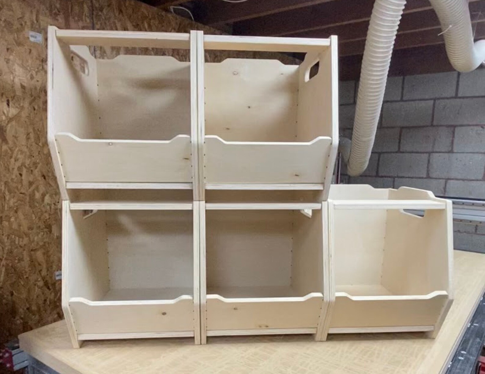 Cnc Files For Wood Stackable Storage Bins Modular Workshop Etsy