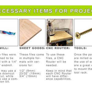 CNC Router Yard Tool Storage Rack Mounted to 2x4 Files, Shovel Rack ...